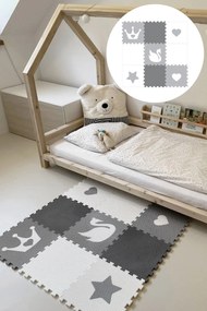 Minideckfloor podlaha 9 dílů - hvězda, srdce, labuť a korunka 220157