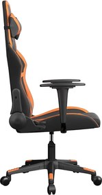 Herní židle černá a oranžová umělá kůže 3143671