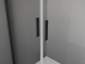 Mexen Exo dvojité sprchové dveře otevírací 100 cm, transparentní, černé - 8182-100-000-70-00