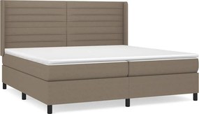 Box spring postel s matrací taupe 200x200 cm textil 3131541