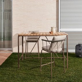 OnaDnes -20% Akáciový zahradní barový stůl Kave Home Salguer 140 x 70 cm