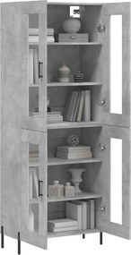 Skříň highboard betonově šedá 69,5x34x180 cm kompozitní dřevo 3198285