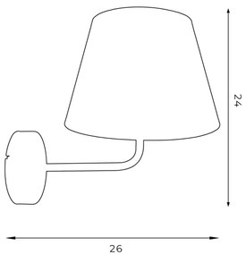 Nástěnná lampa ARDEN 1xE27/60W/230V černá/zlatá