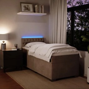 Box spring postel s matrací světle šedá 80 x 200 cm samet 3288468