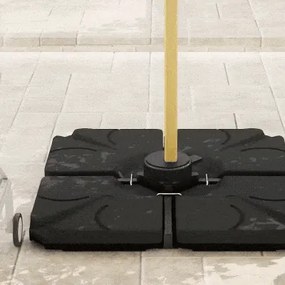 Outsunny základní závaží pro stojany na slunečník, naplnitelné vodou a pískem, plast, 103D x 103Š x 8,3V cm, černý
