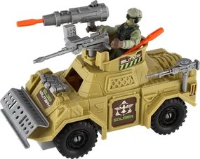 TEDDIES Vojenská sada s obrněným autem / Obrněné auto, voják a doplňky