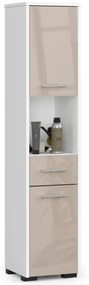 Koupelnová skříňka Fin II 30 cm bílá/cappuccino lesk