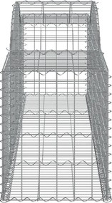 Klenuté gabionové koše 17 ks 300x50x60/80 cm pozinkované železo 3146678