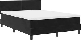 Postel s boxspringem s čelo Černá 160 x 200 cm samet 3339184