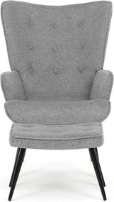 Relaxační křeslo, šedá, sametová látka, AK-303 GREY2
