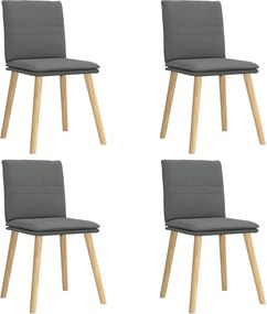 Jídelní židle 4 ks tmavě šedé textil 3315356