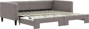 Válenda s přistýlkou taupe 100 x 200 cm textil 3196586