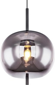 GLOBO Závěsné svítidlo BLACKY černá/kouřová E14 40 W pr. 300 x 1200 mm