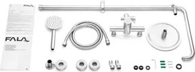 FALA Steely 1 / Sprchový set / nerezová ocel / výška 96-126 cm