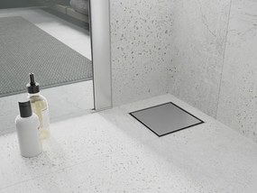 Mexen Flat-Q M13 čtvercová podlahová vpusť 20 x 20 cm, broušená ocel - 1010020