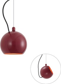 Designové závěsné svítidlo červené pro 1-fázový kolejnicový systém - Slimline Sara