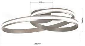 Orion DL 7-638 - LED Stmívatelné stropní svítidlo CIRCUS LED/30W/230V stříbrná
