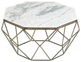 Konferenční stolek Diamond 70cm mramor bílý / 40393