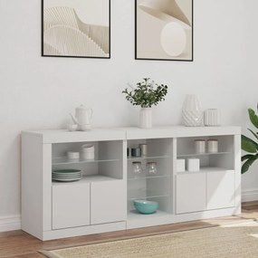 Příborník s LED osvětlením bílý 162 x 37 x 67 cm 3209030