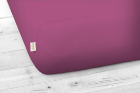 Jersey prostěradlo tmavě fialkové na výšku matrace do 20 cm Velikost: 60 x 120