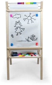 Dřevěná dětská magnetická tabule s počítadlem a příslušenstvím