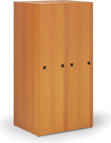 Velkokapacitní skříň s výsuvnými regály, 989 x 846 x 2000 mm, třešeň