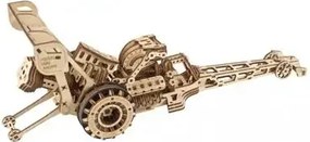 Ugears 3D dřevěné mechanické puzzle Závodní auto (dragster) / od 14 le