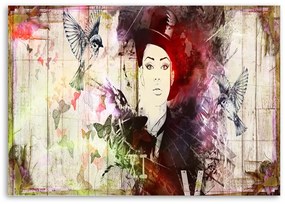 Gario Obraz na plátně Dívka s kloboukem Rozměry: 60 x 40 cm