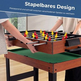 Costway 4 v 1 Multiherní stůl se stolním fotbalem a kulečníkem a vzdušným