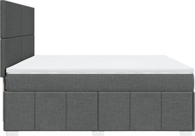 Box spring postel s matrací tmavě šedá 180x200 cm textil 3291741