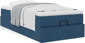 Osmanský rám postele s matrací modrá 90x200cm textil 3311084