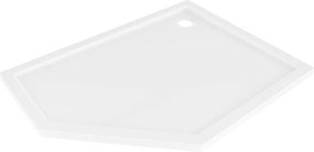 Mexen Flow Slim, pravostranná pětiúhelníková sprchová vanička 90 x 80 cm, bílá lesklá, 46P108090R