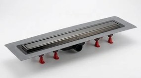 Sprchový žlab SAT Aurum 65 cm broušená gun metal mat plný SATZLAB70BGM