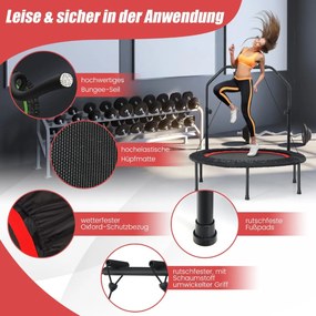 Costway Mini trampolína φ101 cm Fitmess trampolína s výškově nastavitelným