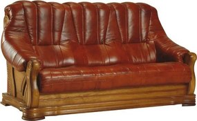 Casarredo - Komfort nábytek Trojmístná pohovka DEREK II kůže | potah: kůže Magnolia,barva: moření 0233