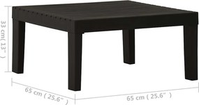 Zahradní stolek k lehátku plast šedý 315851
