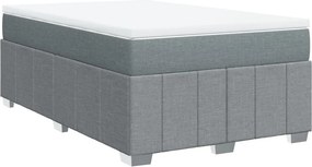 Box spring postel s matrací světle šedá 120x190 cm textil 3285456