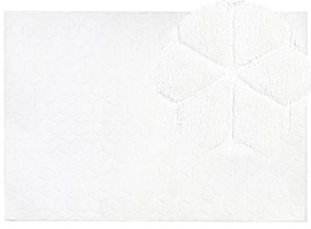 Koberec z umělé zaječí kožešiny 160 x 230 cm bílý THATTA Beliani