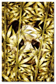 Gario Obraz na plátně Panda ve zlatém bambusu - Rubiant Rozměry: 40 x 60 cm