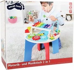 Small Foot Dřevěný motorický muzikální stůl 2v1 / od 2 let