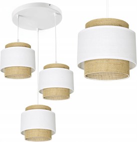 Závěsná Stropní Jutová Lampa Boho Juta Talíř 3-BODOVÁ Moderní Polsko Led