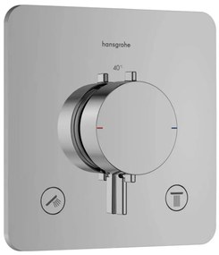 Hansgrohe Ecostat Comfort Q - Termostatická baterie pod omítku, pro 2 spotřebiče, chrom 33713000