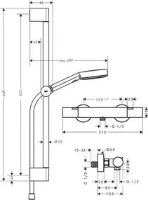 Hansgrohe Pulsify Select S - Sprchový set s termostatem | 3 proudy | E