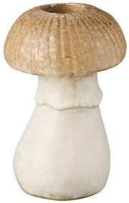 Ib Laursen Keramický svícen Mushroom 10,7 cm, béžová barva, keramika