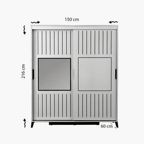 Šatní skříň Pasific II 150 cm dub