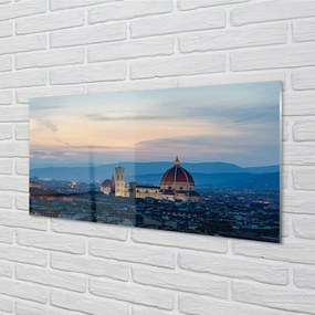 Obraz na skle Itálie katedrála panorama v noci 100x50 cm