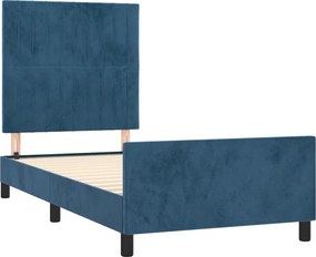 vidaXL Rám postele bez matrace 90 x 200 cm samet [3125856] Barva: světle šedá