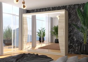 Posuvná skříň se zrcadlem a LED osvětlením DIEGO 250