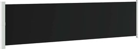 Zatahovací boční markýza / zástěna 600 x 160 cm černá 313375