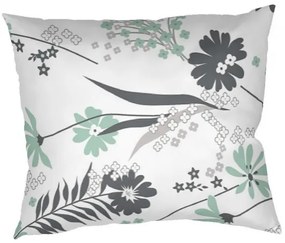 Dadka Povlečení bavlna Agáta mentolová na bílém  240x220, 2x70x90 cm